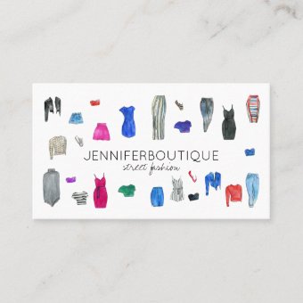 Street Fashion Designer Consultant Clothing Popup Business Card | Zazzle