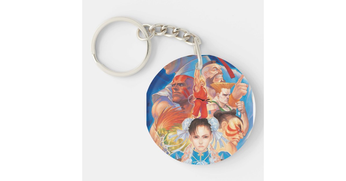 Street Fighter 2 Chun-Li Group Keychain | Zazzle