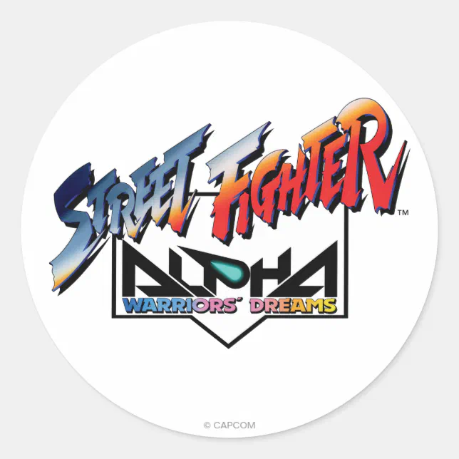 Street Fighter Alpha Logo Classic Round Sticker | Zazzle