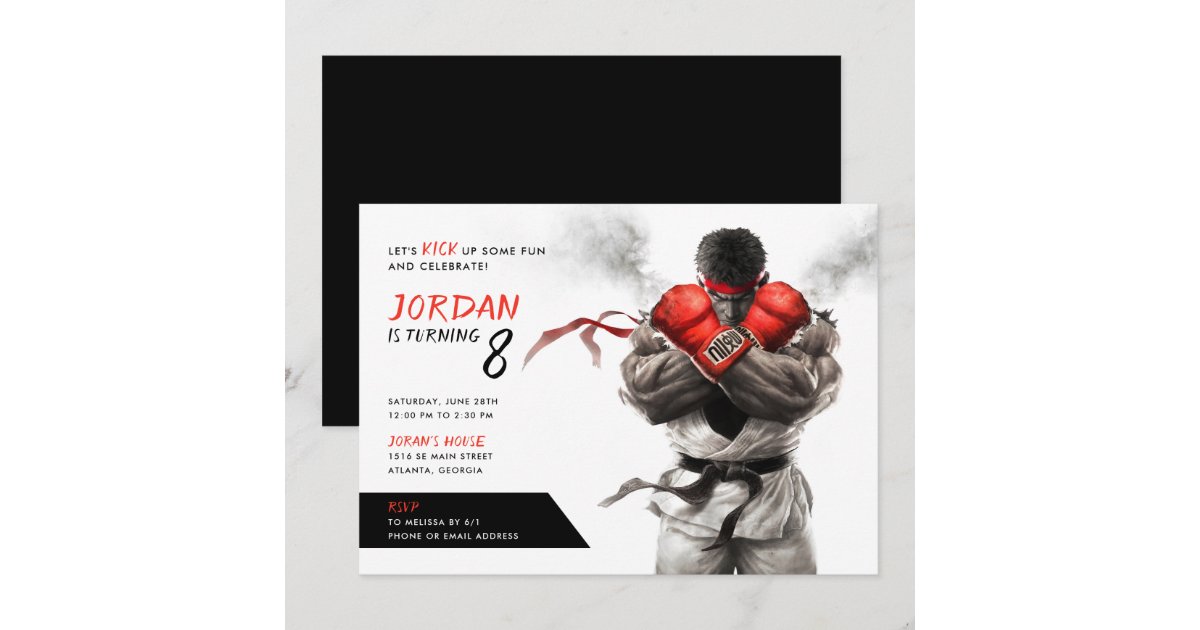 Street Fighter Birthday Invitation | Zazzle