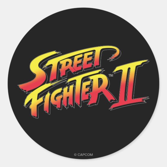 Street Fighter II Logo Classic Round Sticker | Zazzle.com