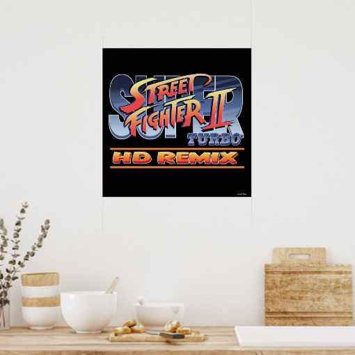 Street Fighter II Turbo HD Remix Logo Poster | Zazzle