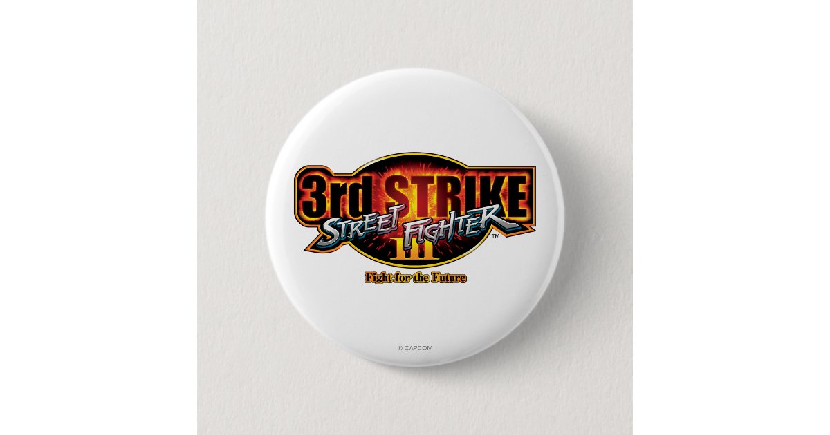 Street Fighter III 3rd Strike Logo Button | Zazzle