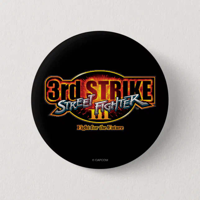 Street Fighter III 3rd Strike Logo Pinback Button | Zazzle