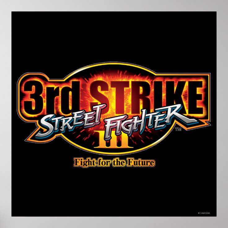 Street Fighter III 3rd Strike Logo Poster | Zazzle