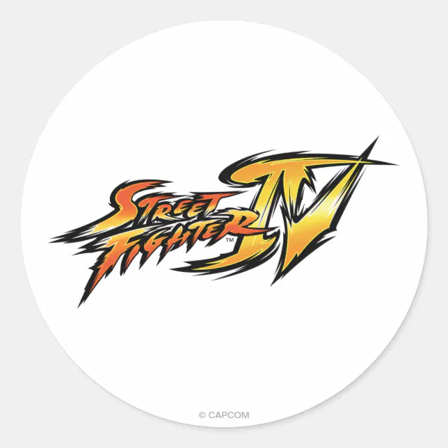 Street Fighter IV Logo Classic Round Sticker | Zazzle