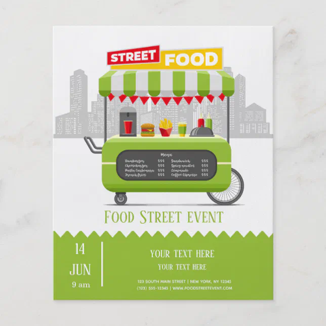 Street food flyer | Zazzle