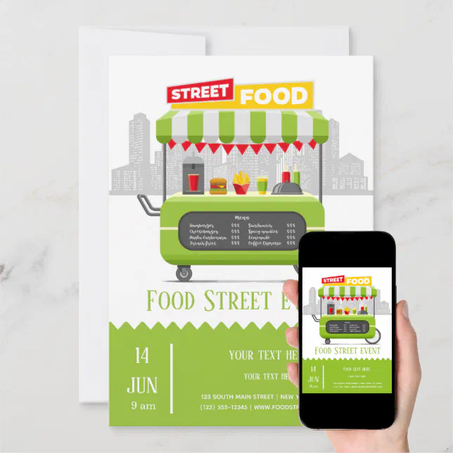 Street food invitation | Zazzle