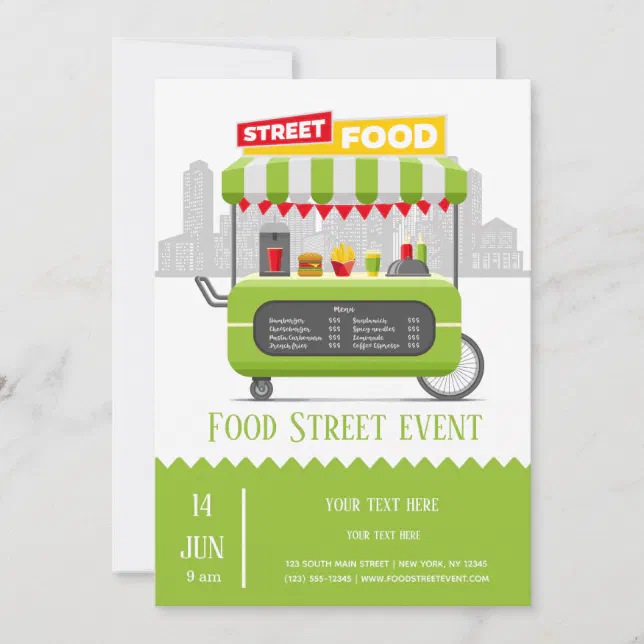 Street food invitation | Zazzle