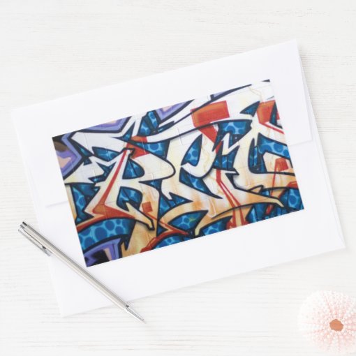 Street Graffiti Art Rectangular Sticker | Zazzle