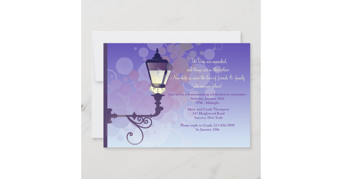 Street Light Housewarming Party Invitation | Zazzle
