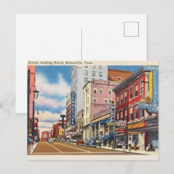 Street, Looking North, Knoxville, Tennessee Postcard | Zazzle