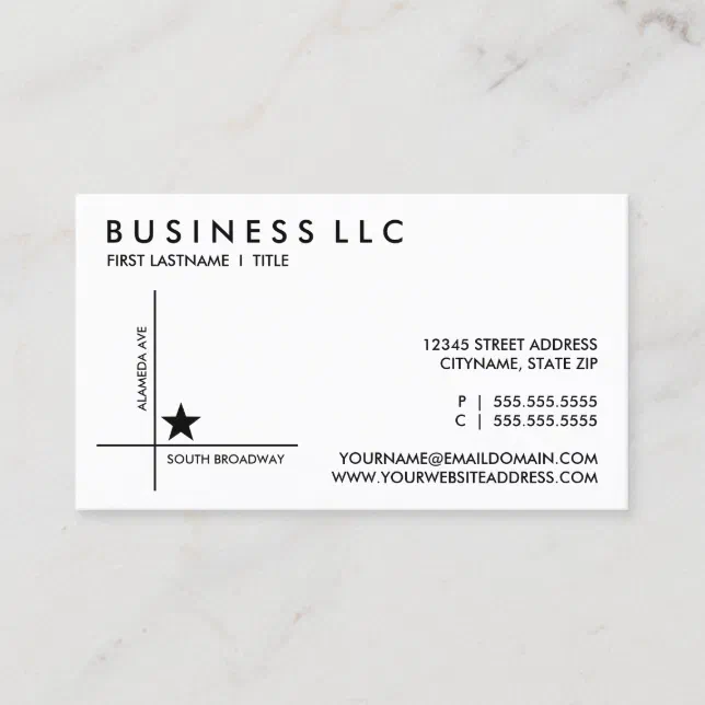 street map template business card | Zazzle