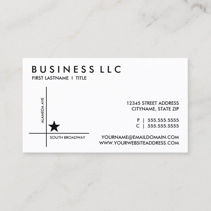 street map template business card | Zazzle