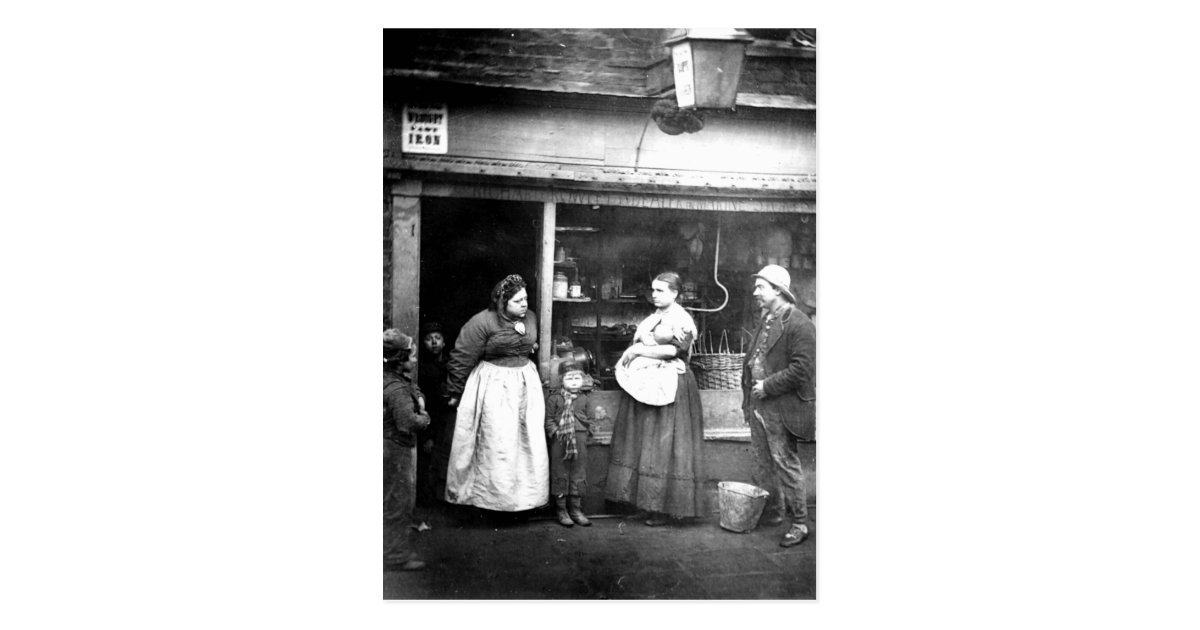 Street scene in Victorian London Postcard | Zazzle.com