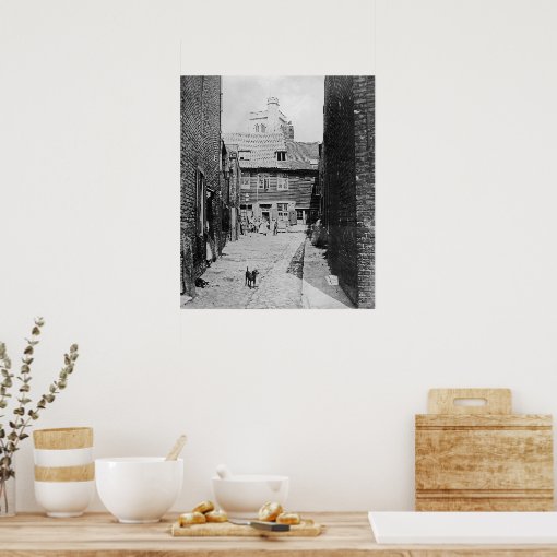 Street scene in Victorian London Poster | Zazzle
