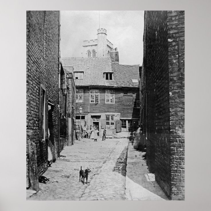 Street scene in Victorian London Poster | Zazzle