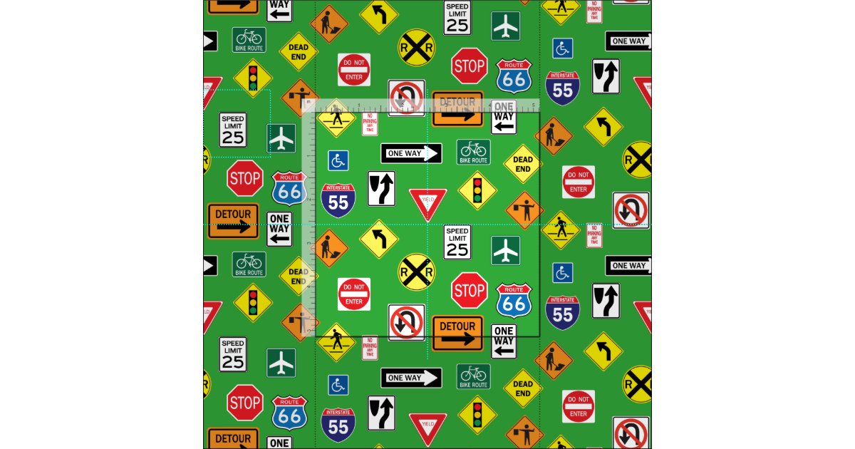 Street Signs Road Trip RV Fabric | Zazzle