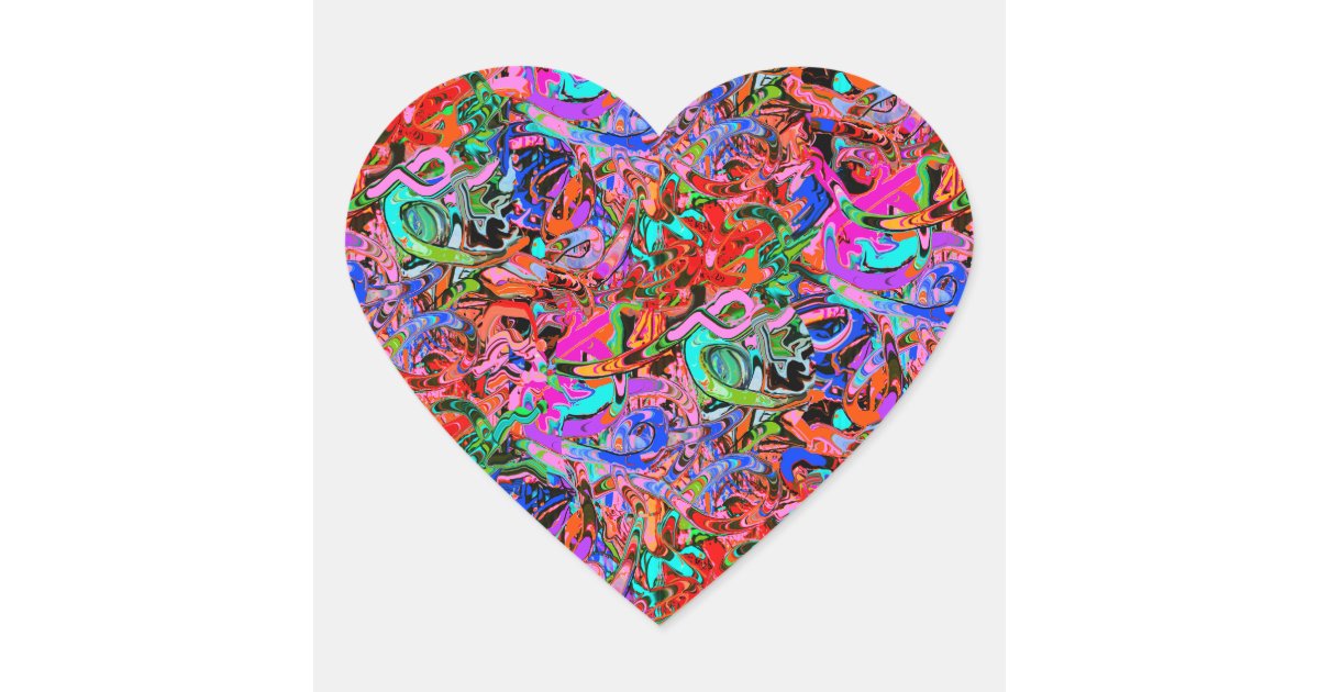 Street style graffiti heart sticker | Zazzle