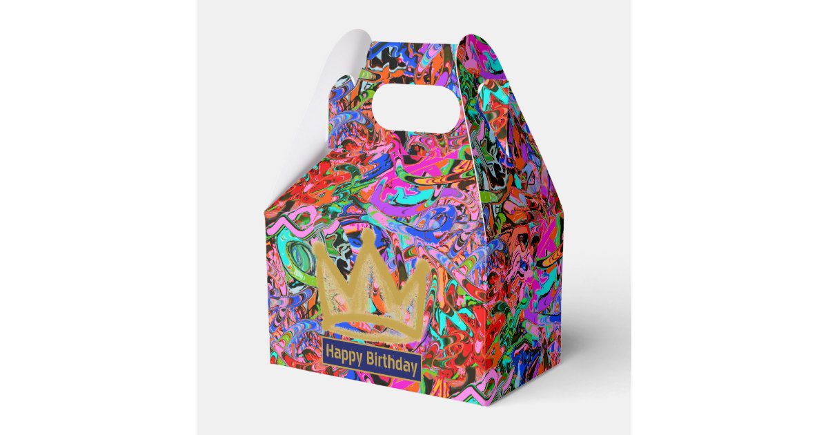 Street style graffiti with crown favor boxes | Zazzle