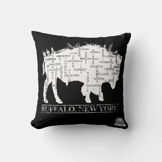 Streets of Buffalo NY Pillow | Zazzle