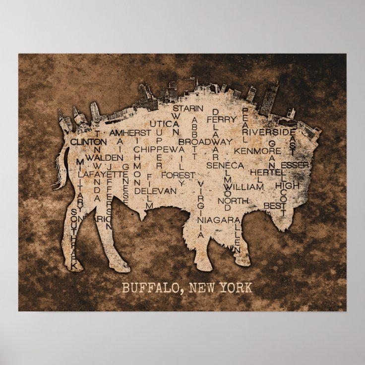 Streets of Buffalo Wall Art by RMB Art & Design | Zazzle