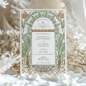 Strelitzia Wedding Invitations Art Nouveau Mucha | Zazzle