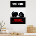 Strength Bodybuilding Training Motivational Poster | Zazzle