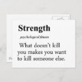 Strength Definition Postcard | Zazzle