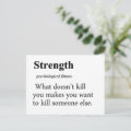 Strength Definition Postcard | Zazzle