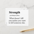Strength Definition Postcard | Zazzle