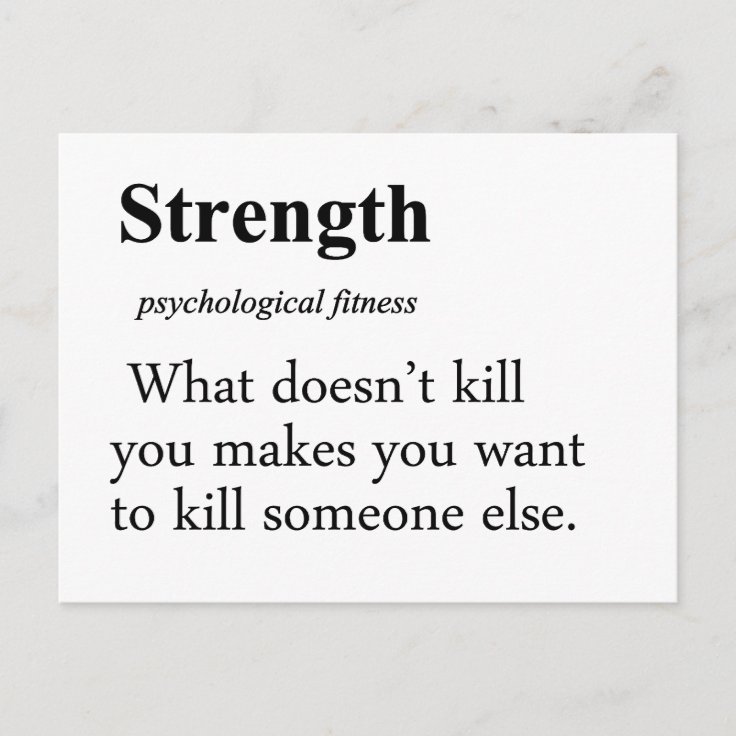 Strength Definition Postcard | Zazzle