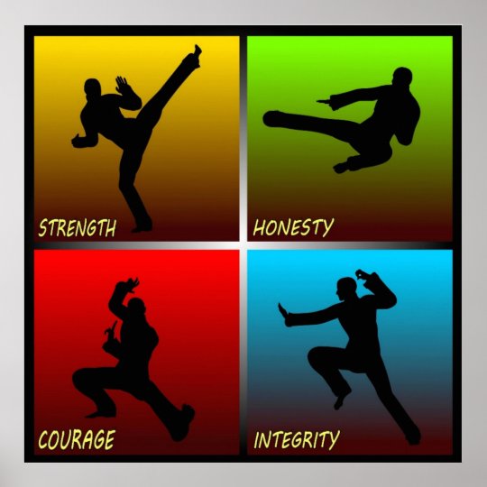 Strength Honesty Courage Integrity Poster | Zazzle.com