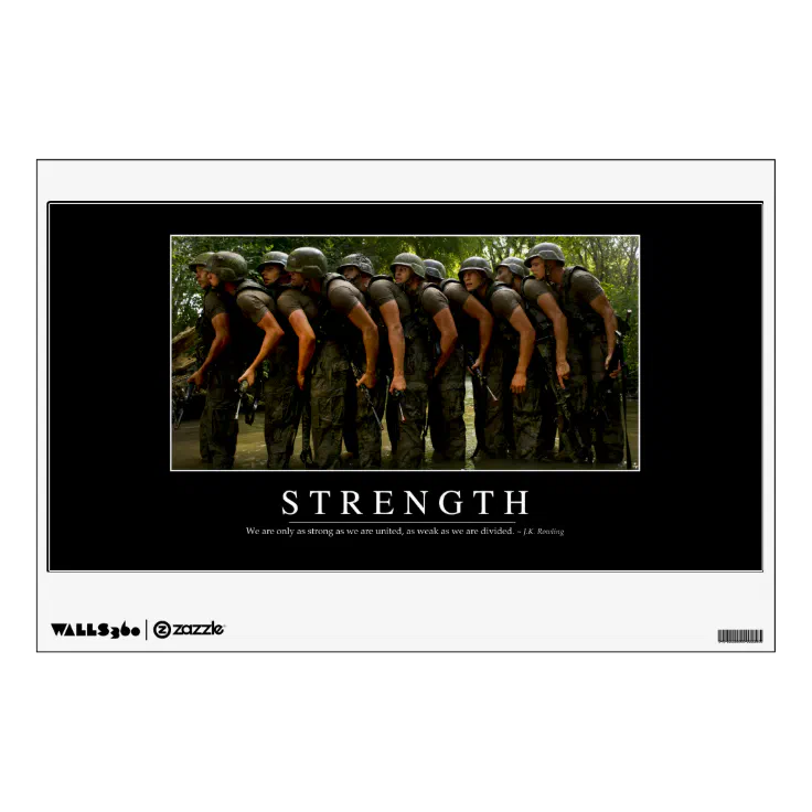 Strength: Inspirational Quote Wall Sticker | Zazzle