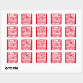 Strength - Motivational Words Square Sticker | Zazzle