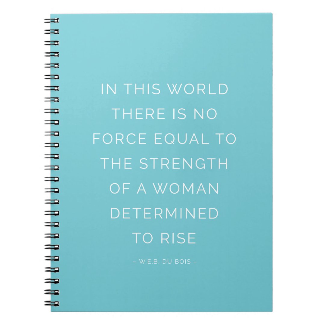 Strength Woman Inspirational Quote Notebook Blue | Zazzle