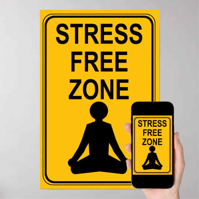 Stress Free Zone Print | Zazzle