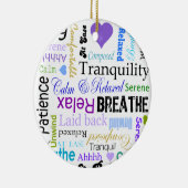 Stress-relief Calm & Relaxing Typography Ornament | Zazzle