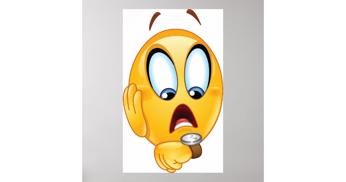 Stressed Emoji Poster | Zazzle