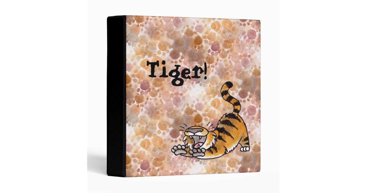 Stretching Tiger Binder | Zazzle
