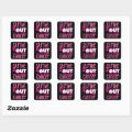 Strike Out Cancer Softball Ball Mammogram Pink Square Sticker | Zazzle