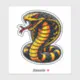 Striking Cobra Sticker- Bold Yellow & Black Design Sticker | Zazzle