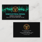 Striking Electrical Lightning Wave Electrician Business Card | Zazzle