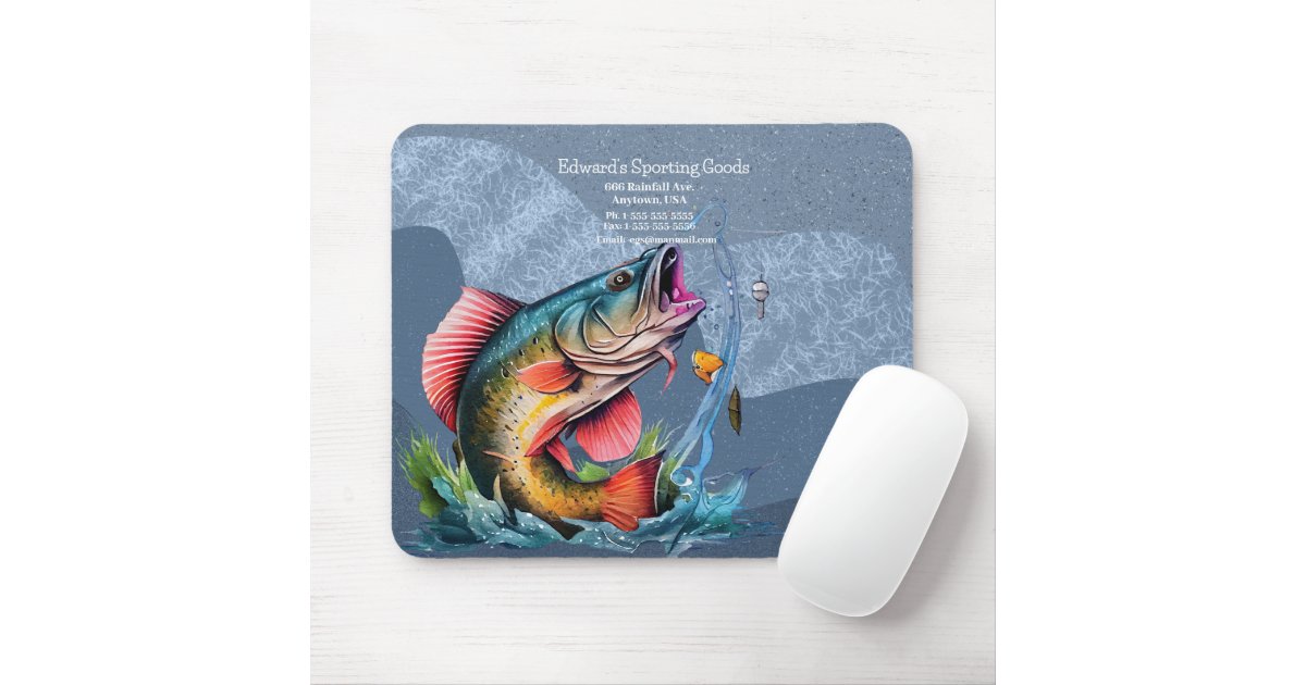Striking Fish Logo Sporting Goods Mouse Pad | Zazzle