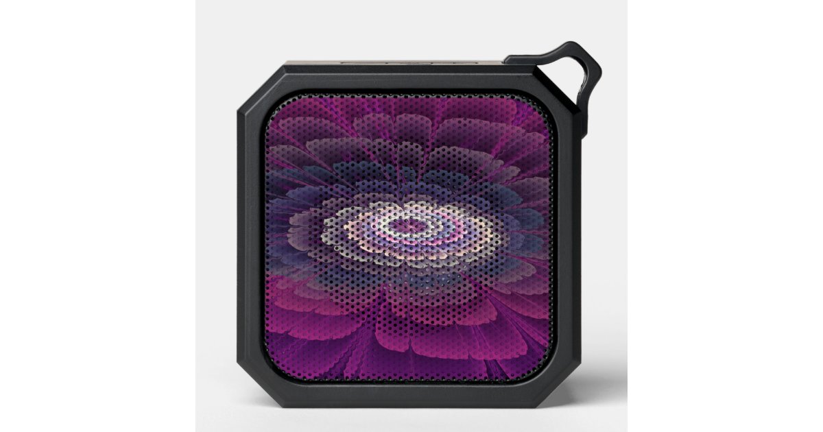 Striking Flower Colorful Abstract Fractal Art Pink Bluetooth Speaker ...