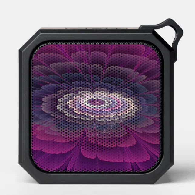 Striking Flower Colorful Abstract Fractal Art Pink Bluetooth Speaker ...