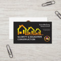 Striking Gradient Yellow Homes Building Contractor Business Card | Zazzle