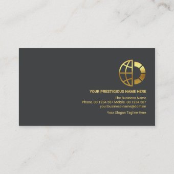Striking Minimalist Gold Stripe Founder CEO Business Card | Zazzle