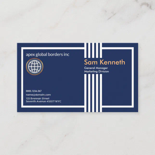 Striking Verticals Retro Exclusive General Manager Business Card | Zazzle
