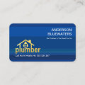 Striking Waters Gold Plumber Home Business Card | Zazzle